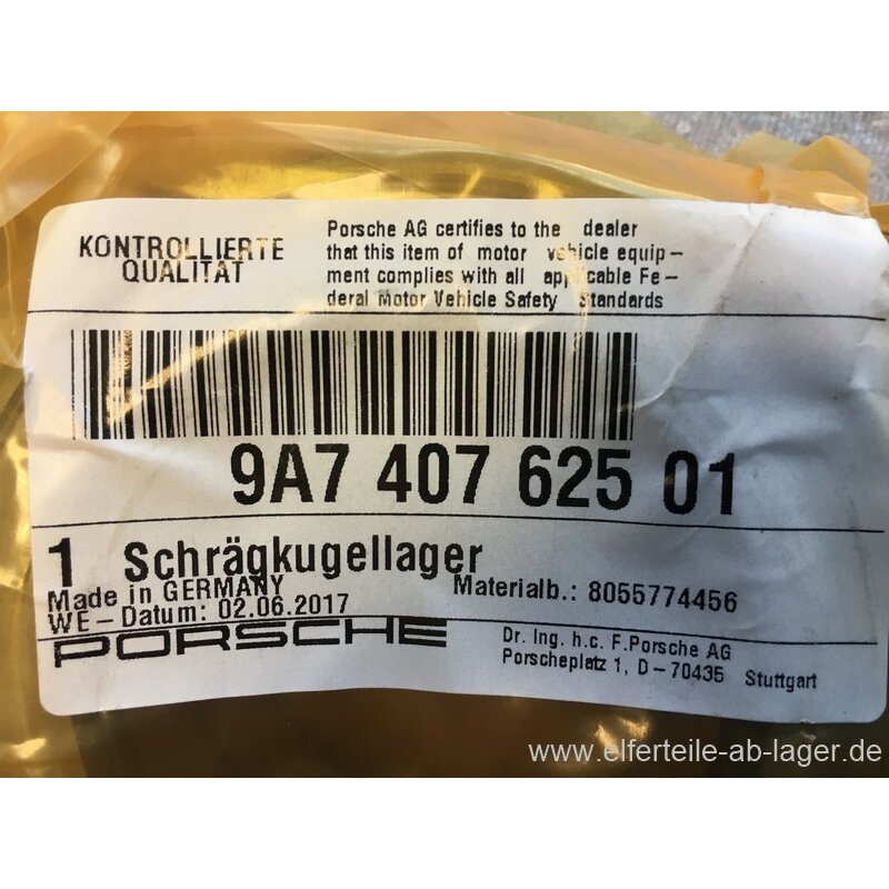 Porsche 95B Macan Schrägkugellager Radnabe 9A740762501 95B407625 - el ...